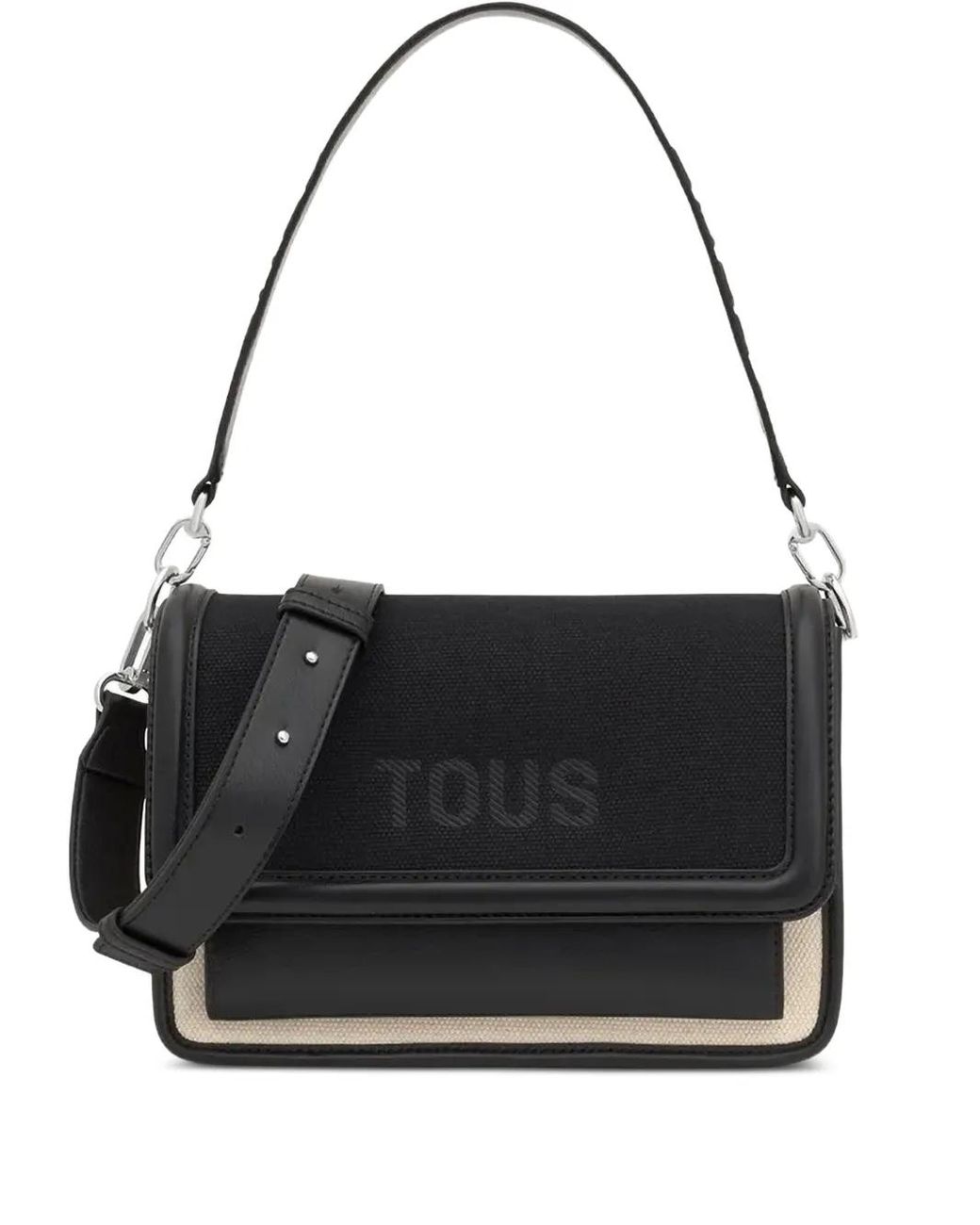 Tous Canvas Leather Tote Bag in Black | Lyst UK