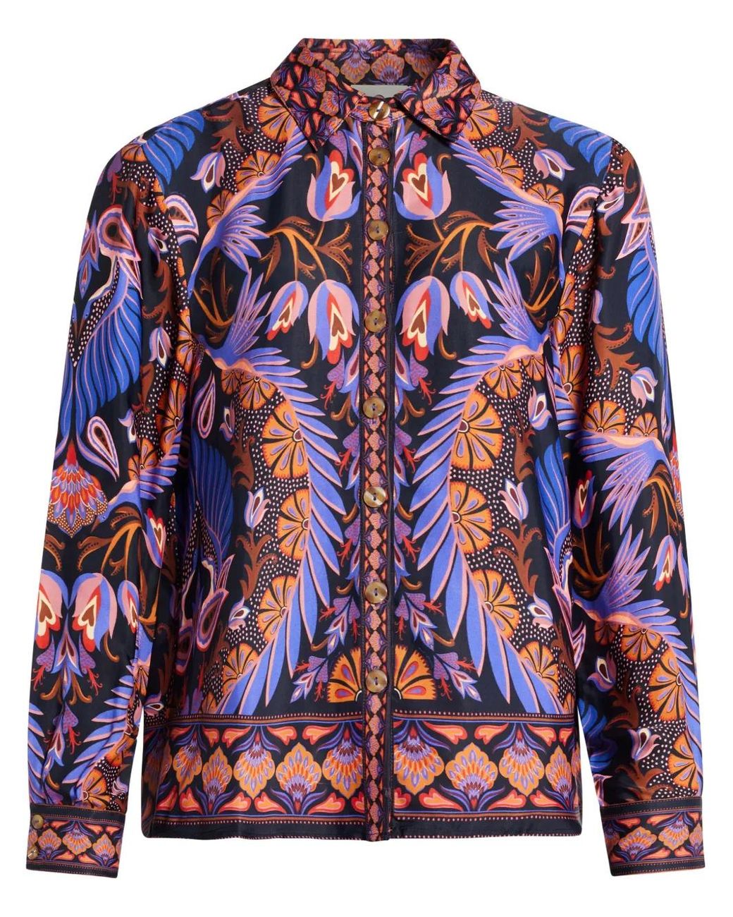 FARM Rio Heart Forest Shirt in Red | Lyst