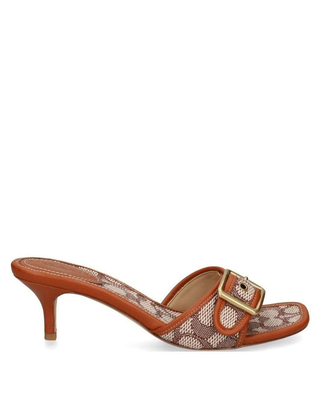 COACH Margot Sandals in Brown | Lyst