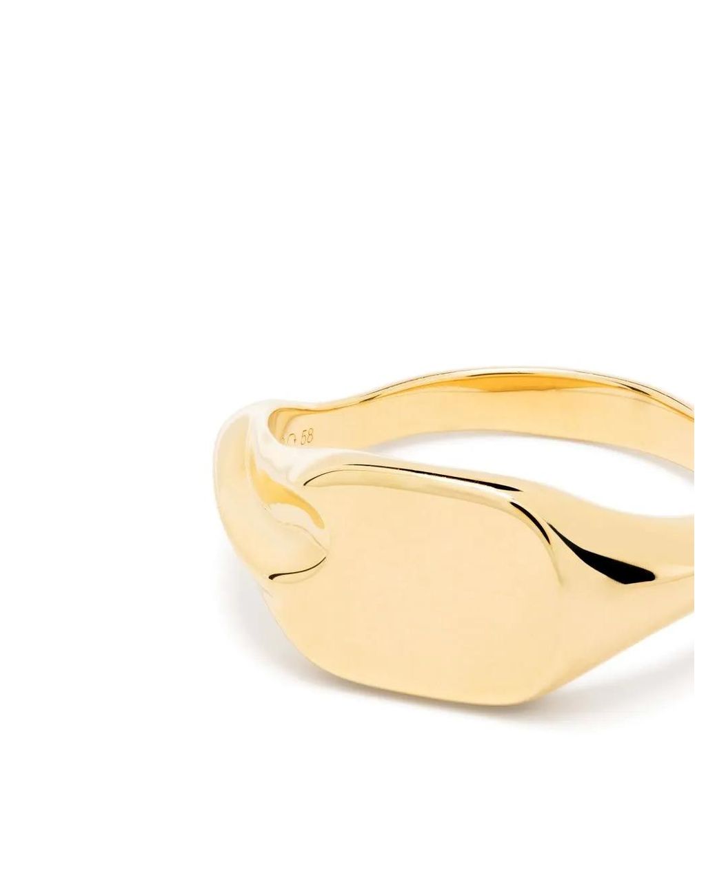 Maria Black Edan Sculpted Signet Ring in Metallic | Lyst