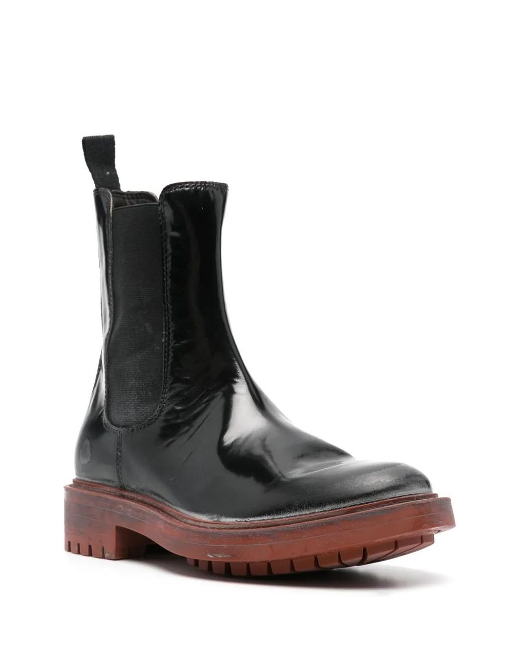 Moma Distressed Boots in Black | Lyst