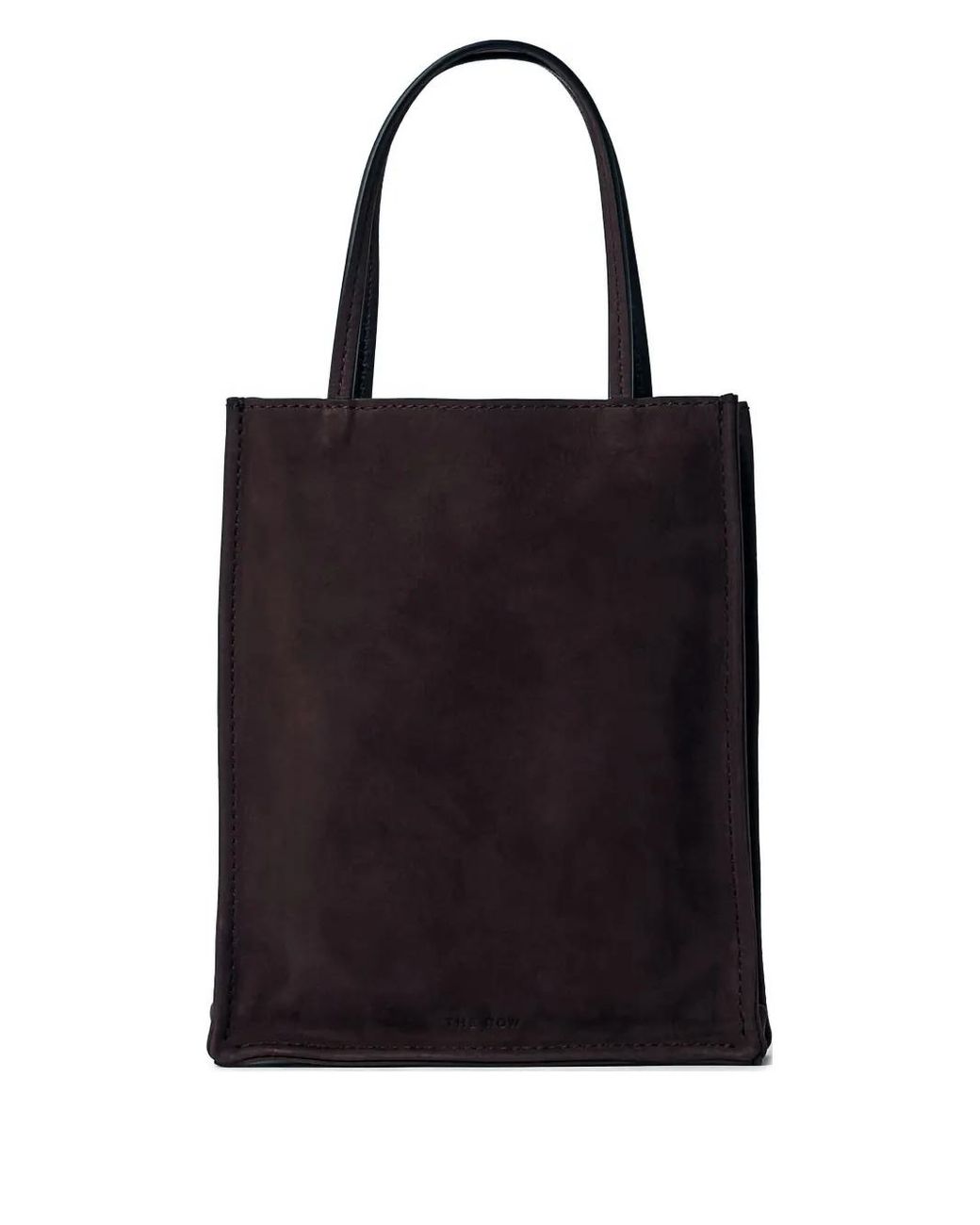 The Row Small To Go Suede Tote Bag in Black | Lyst