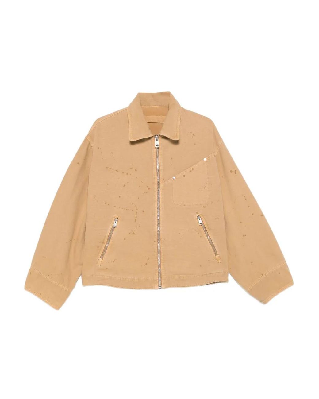Etudes Studio Zipped Paint-Splatter Jacket in Natural | Lyst