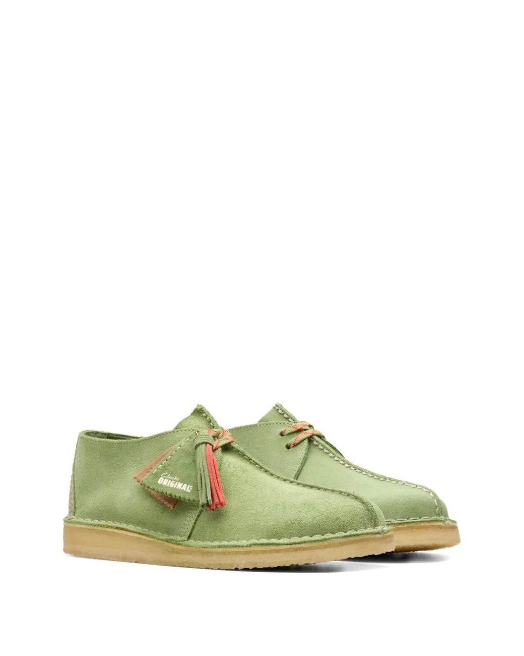Clarks Desert Trek Derby Shoes in Green for Men | Lyst