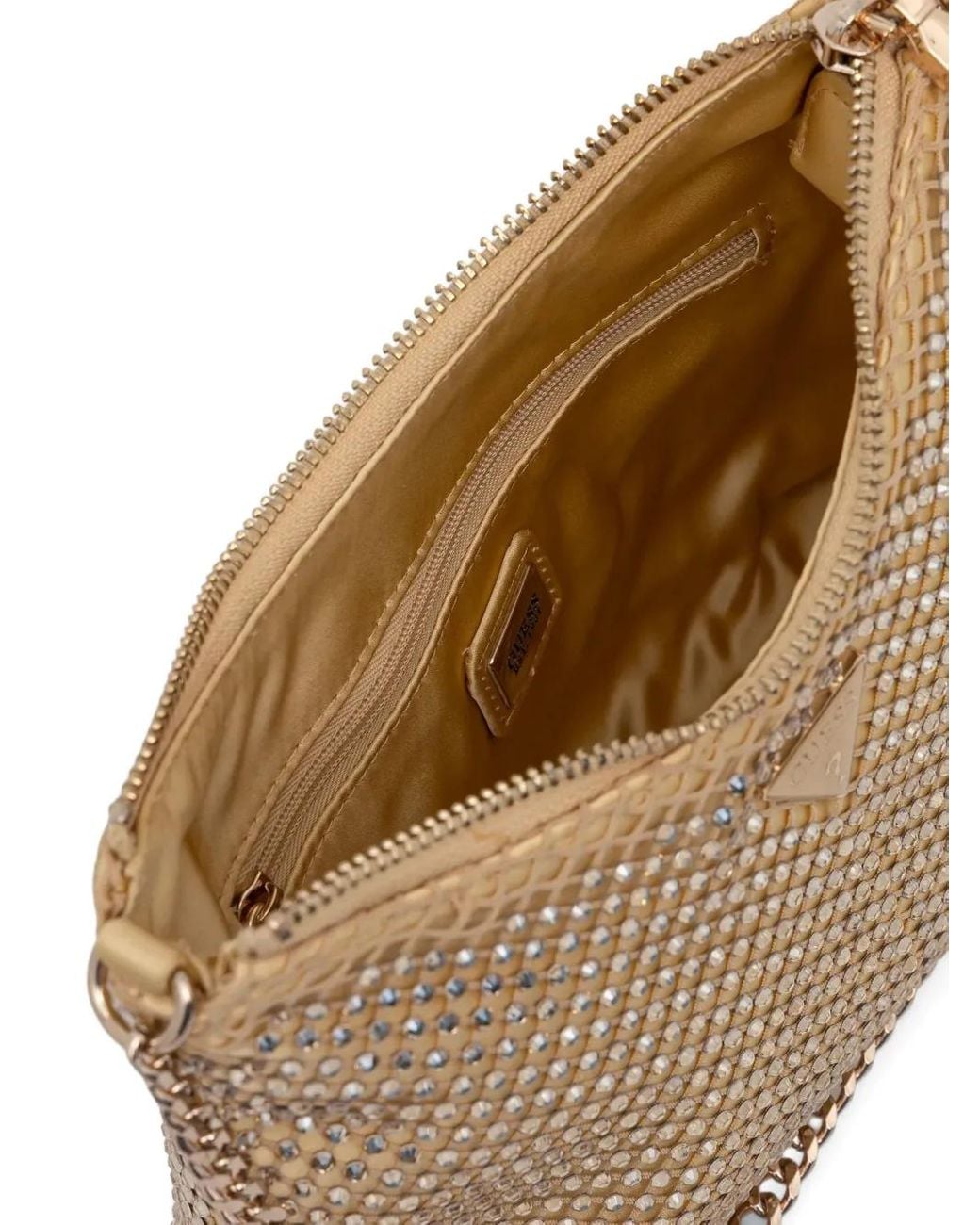 Guess Mini Zalina Logo-Plaque Tote Bag in Natural | Lyst