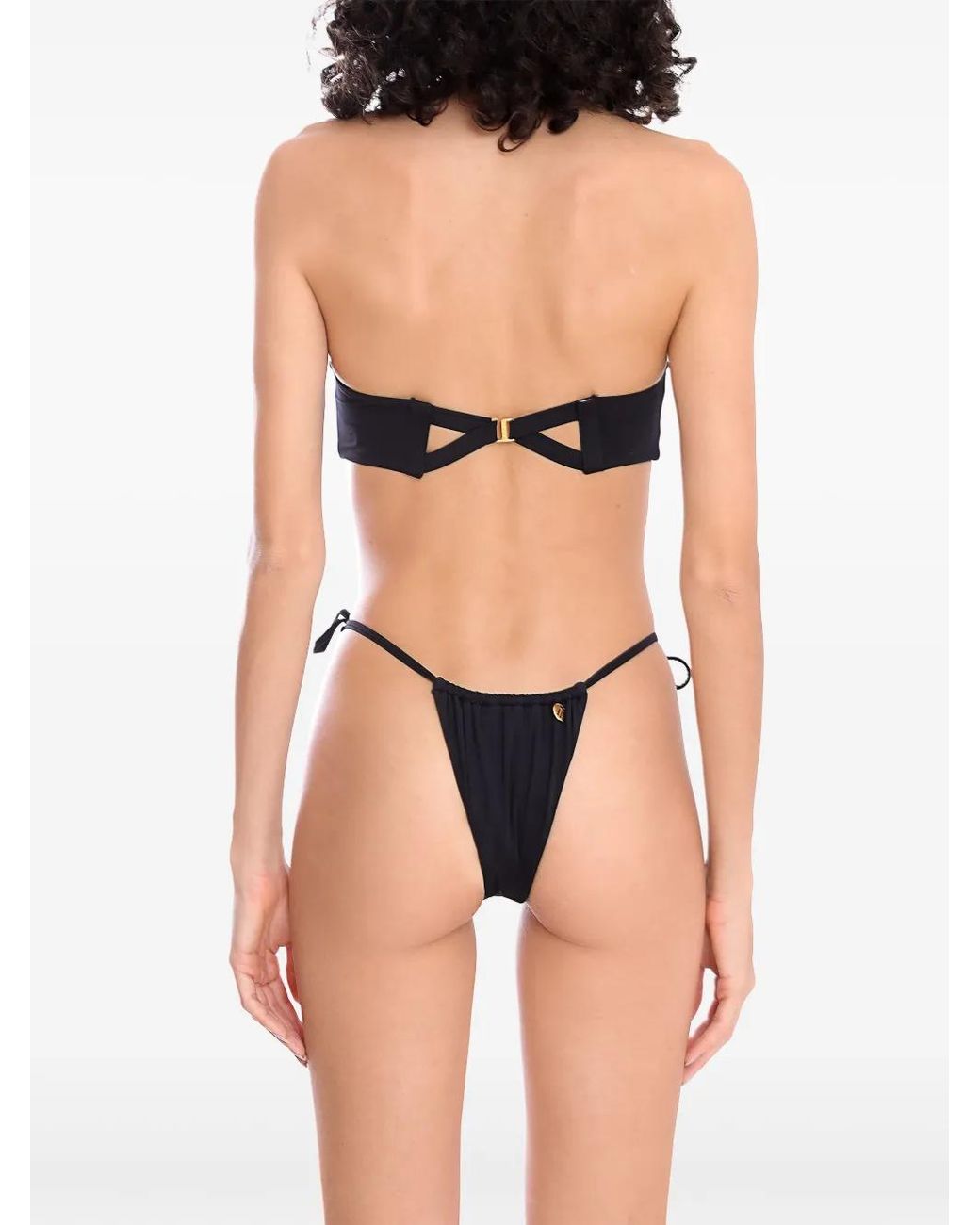 Amir Slama X Jade Picon Draped-Detail Bikini Set in Black | Lyst