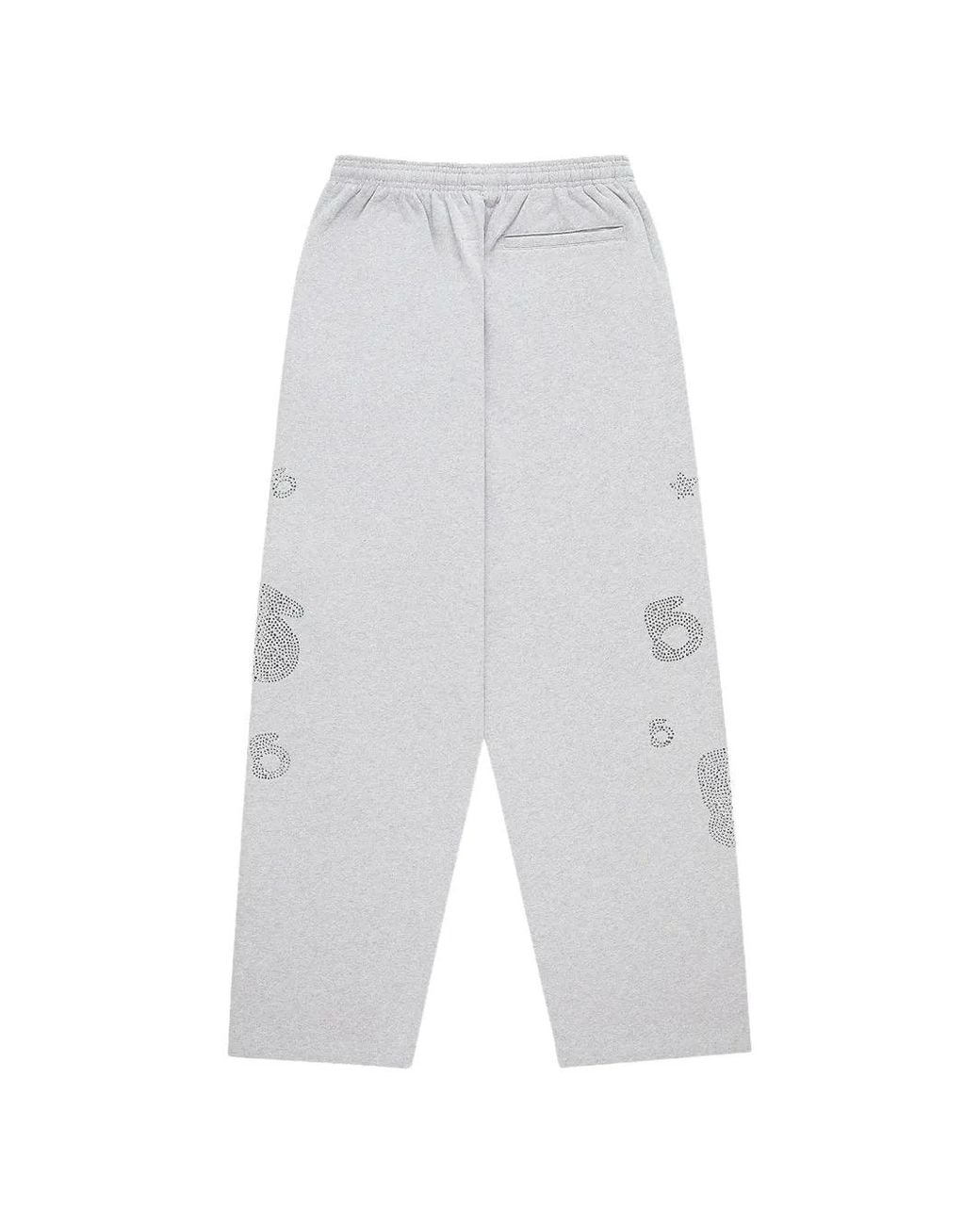 Sp5der Rhinestone Wide-Leg Track Pants in White for Men | Lyst