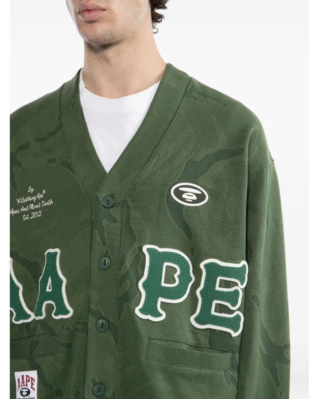 Aape By A Bathing Ape Logo-Appliqué Camouflage Sweatshirt in Green for ...