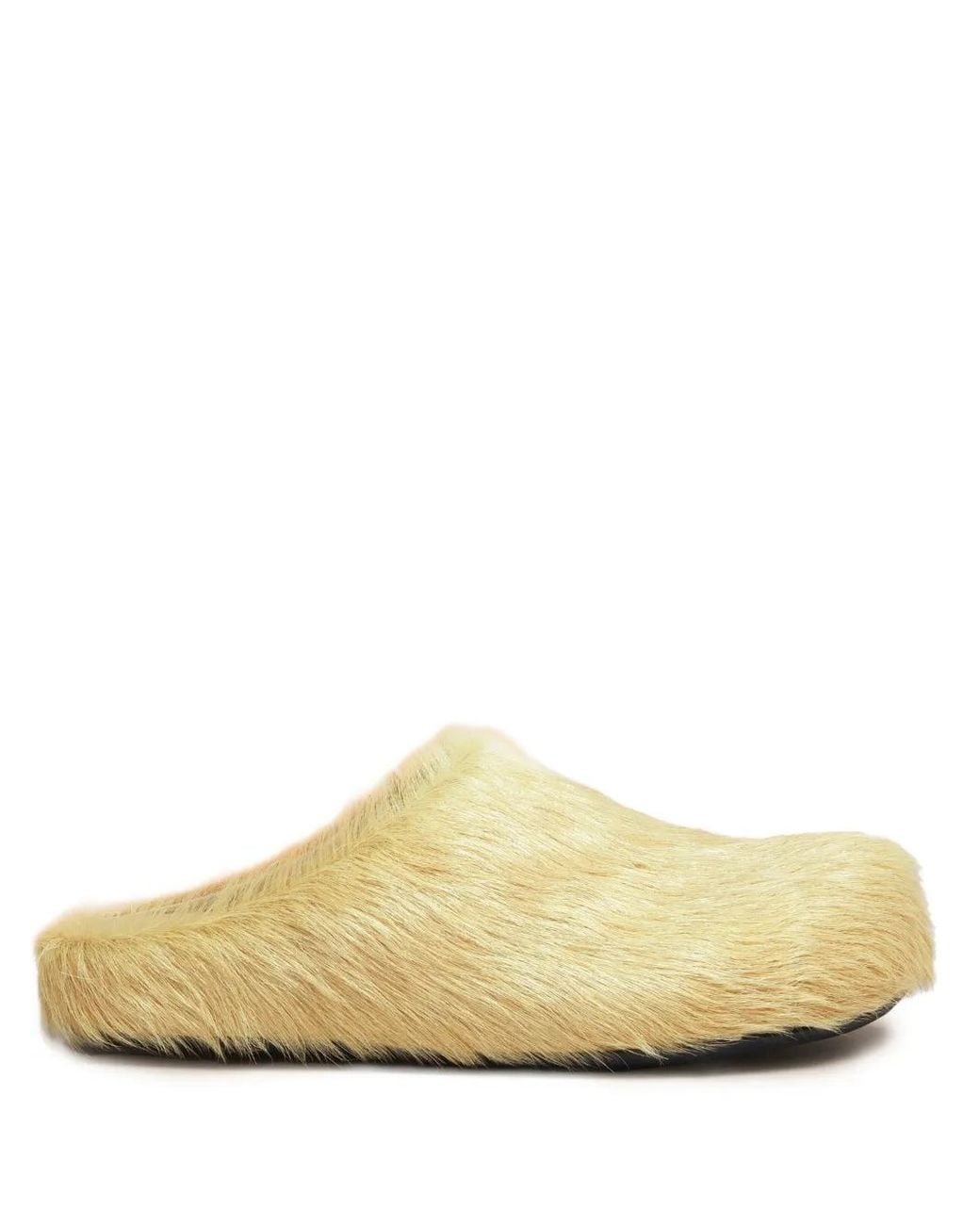 Marni Fussbett Calf-Hair Clogs in White for Men | Lyst UK