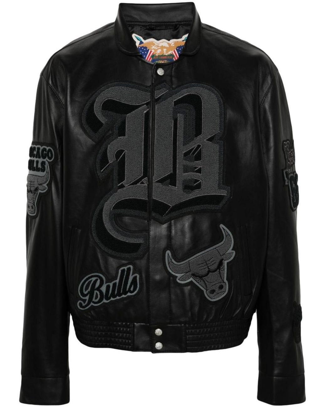 Jeff Hamilton Chicago Bulls-Patch Jacket in Black for Men | Lyst