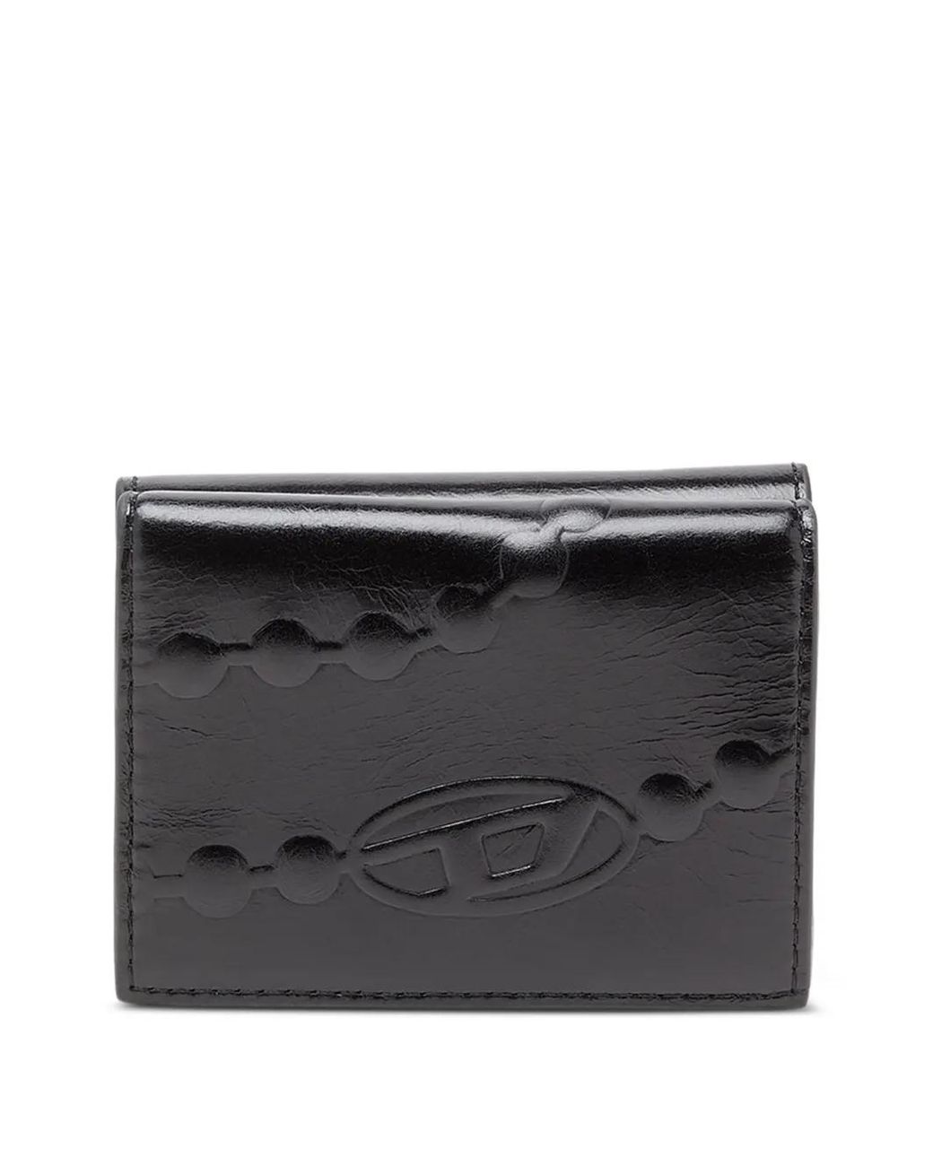 DIESEL Xs Ii Embossed Tri-Fold Coin Purse in Black | Lyst UK