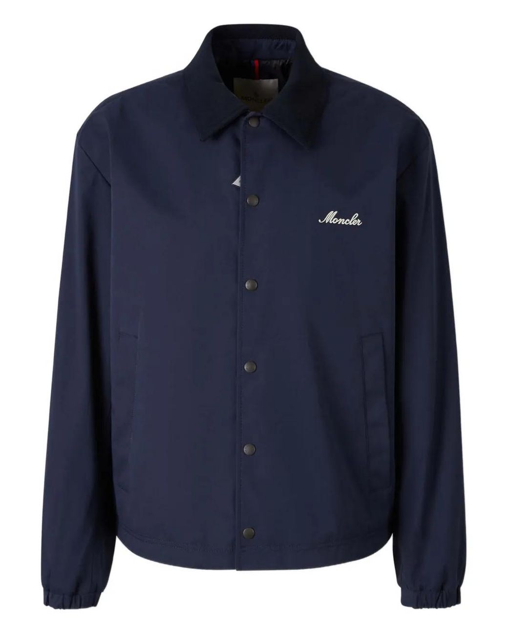 Moncler Arinell Embroidered-Logo Jacket in Blue for Men | Lyst UK