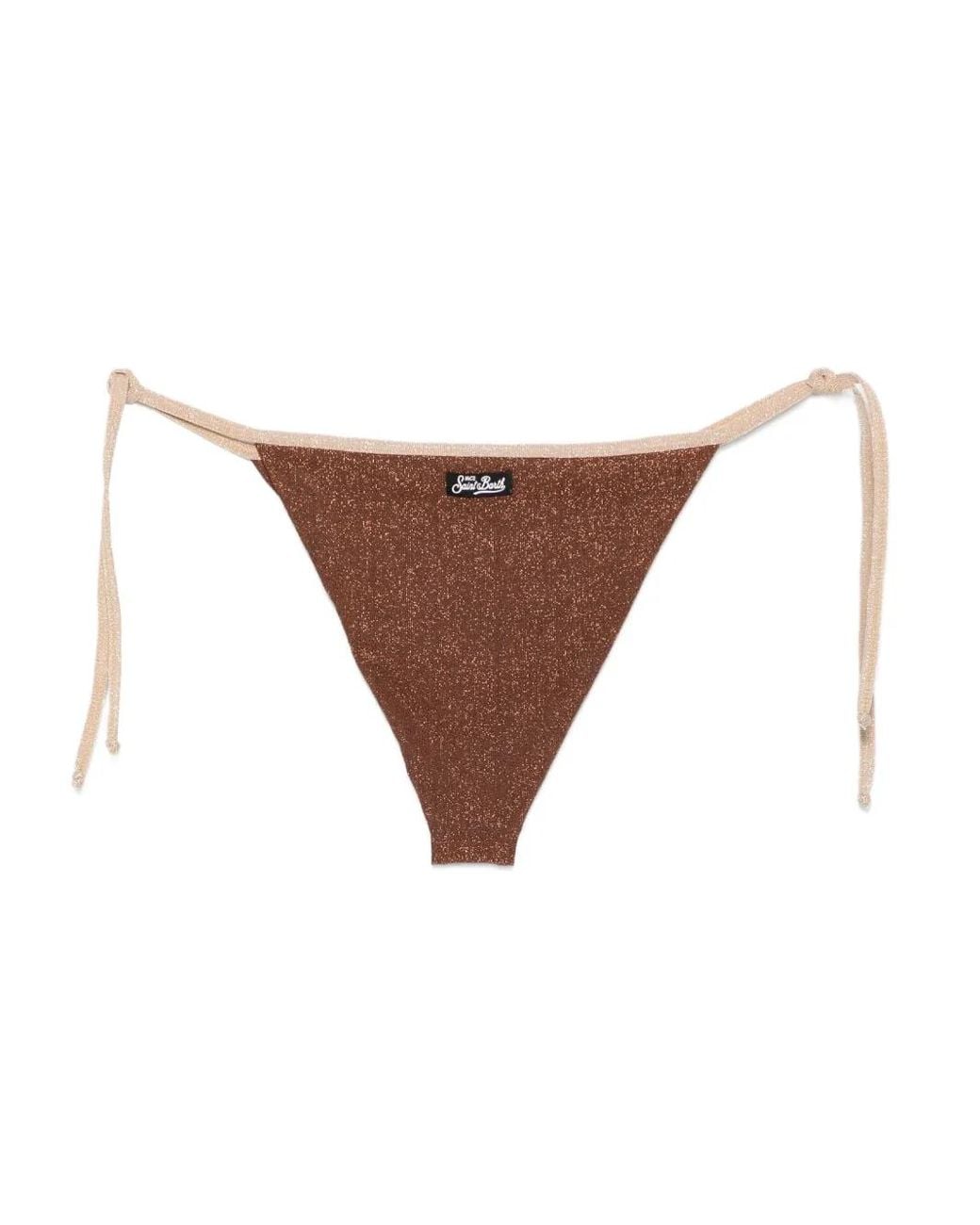 MC2 Saint Barth Marielle Lurex String Bikini in Brown | Lyst