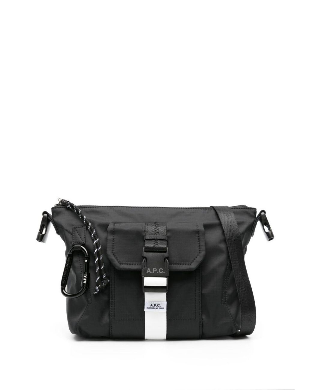 A.P.C. Trek Bum Ripstop Messenger Bag in Black for Men | Lyst