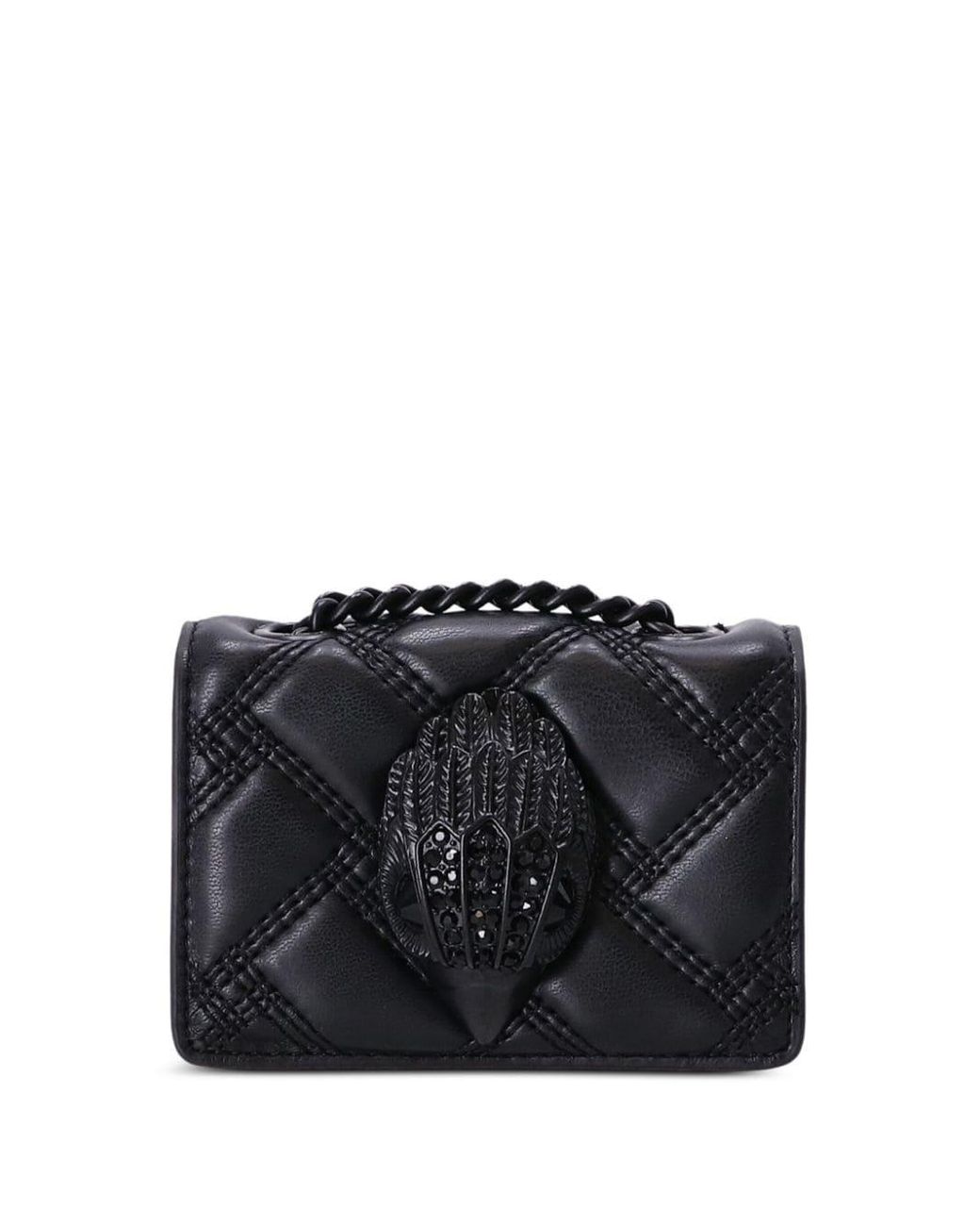 Kurt Geiger Micro Kensington Quilted Crossbody Bag in Black | Lyst