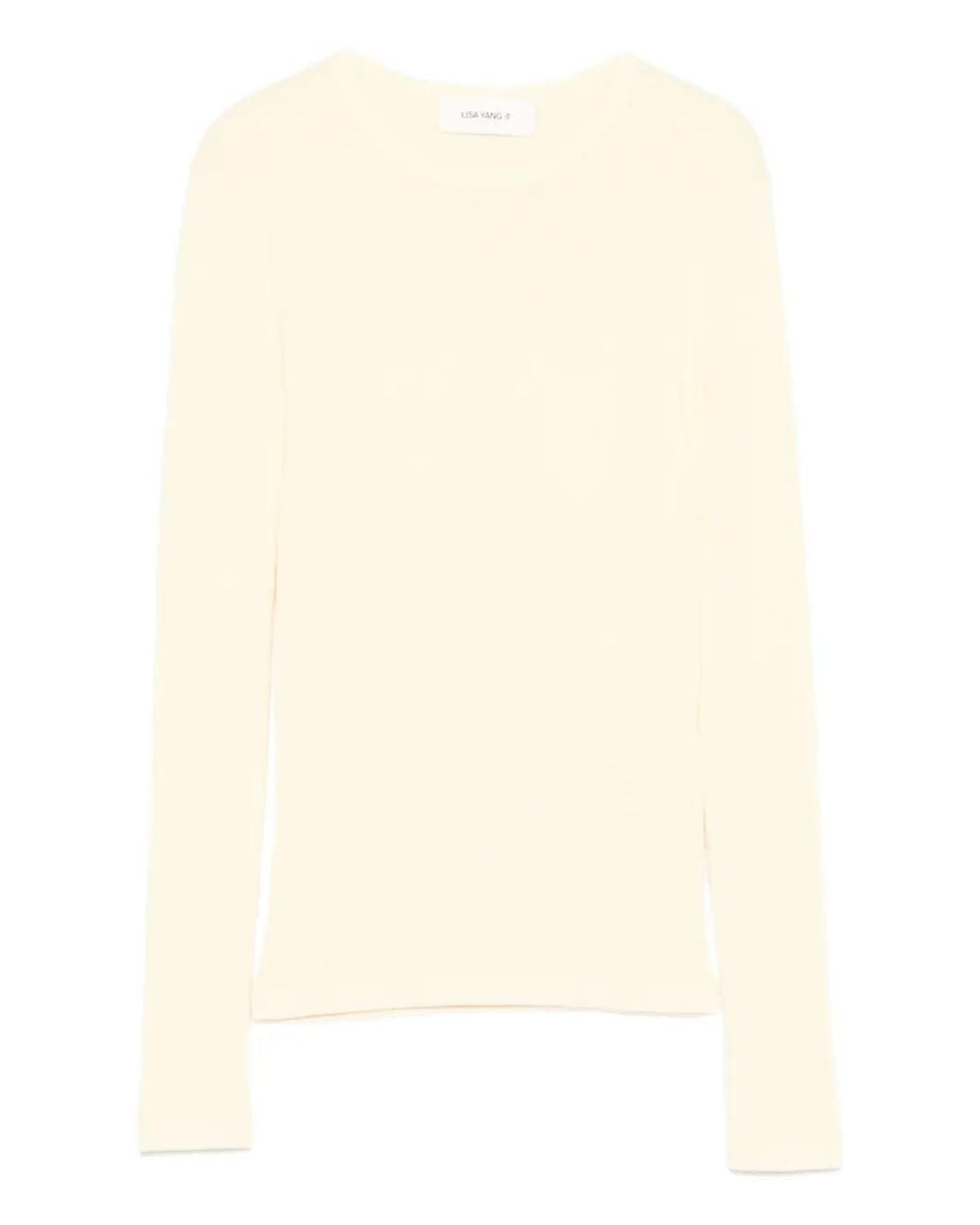 Lisa Yang Knitted Jumper in Natural | Lyst UK