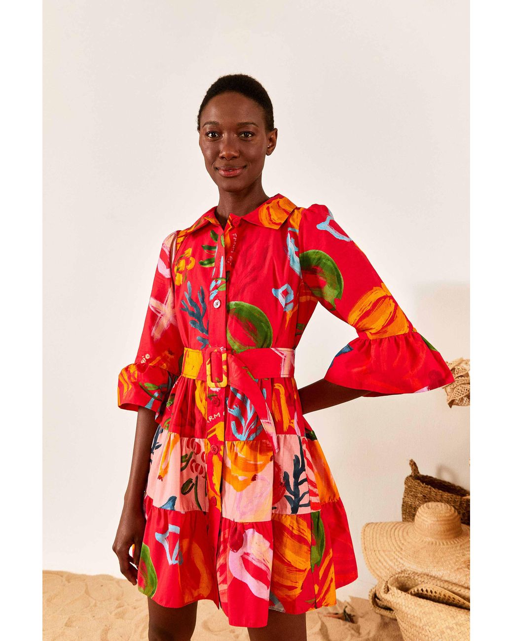 FARM Rio Red Mixed Fruits Ocean Mini Dress | Lyst