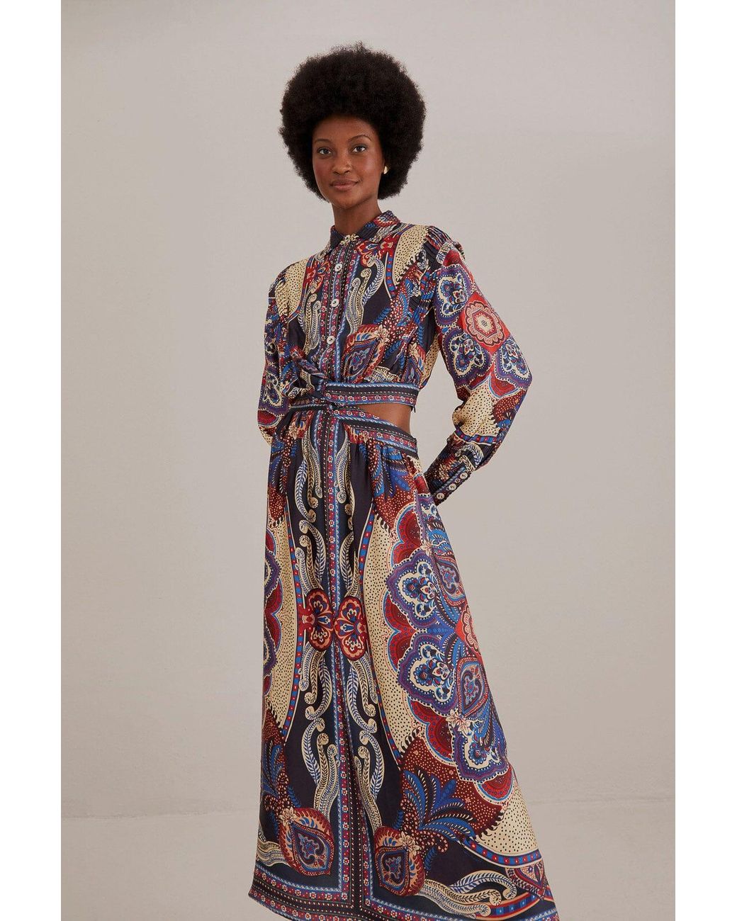 FARM Rio Energy Scarf Cut-Out Maxi Dress, Energy Scarf | Lyst
