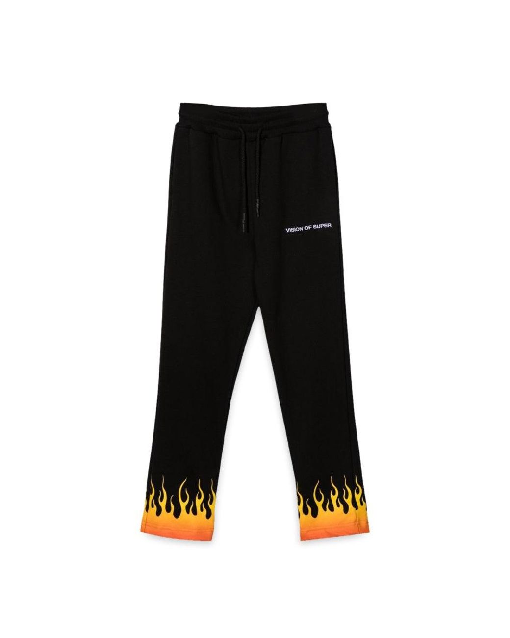 Vision Of Super Pants With Shaded Flames in Black | Lyst