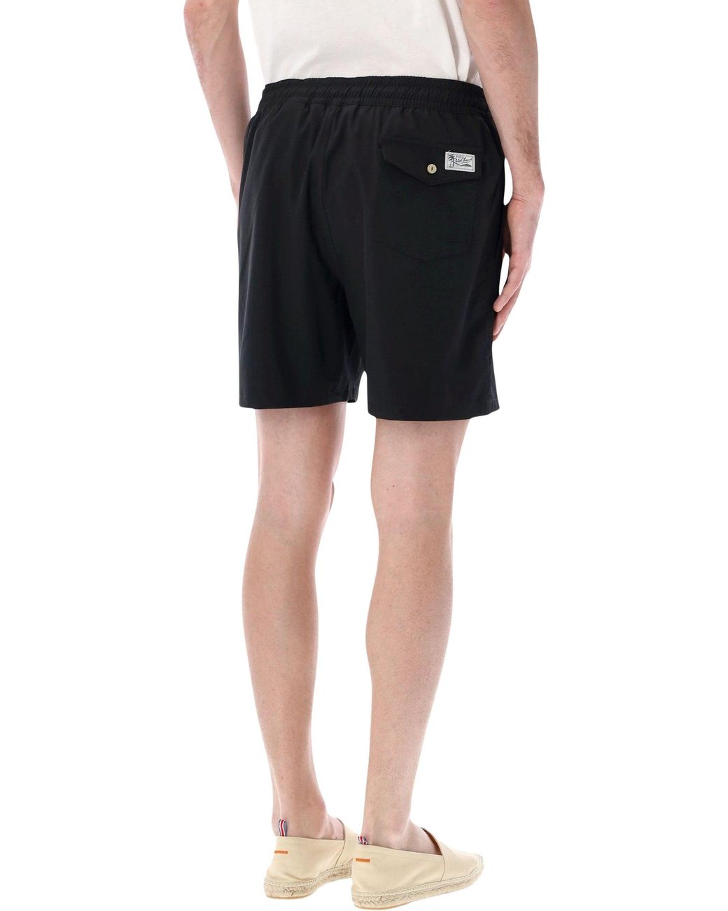 Polo Ralph Lauren Traveler Classic Swim Trunks in Black for Men | Lyst UK