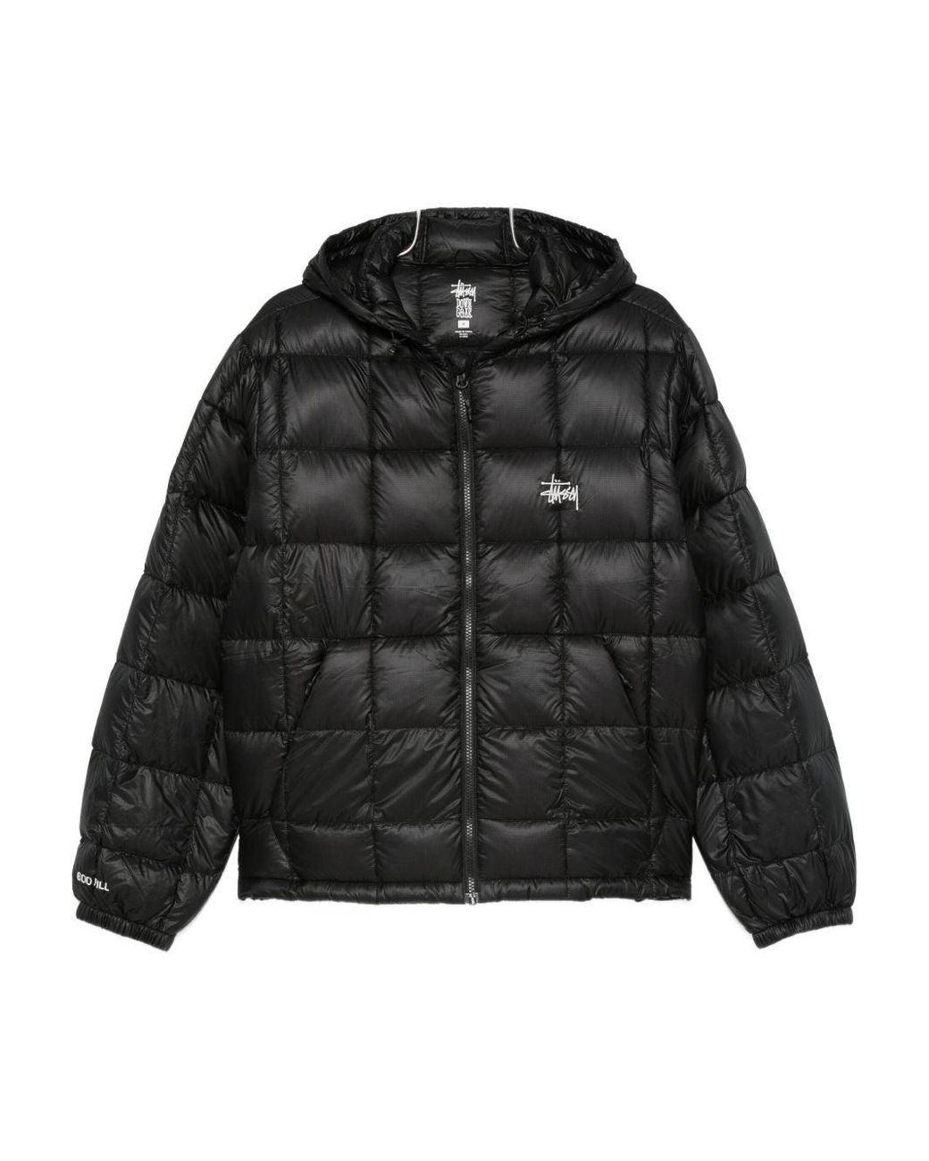 Stussy Midweight Hooded Puffer Jacket in Black for Men | Lyst