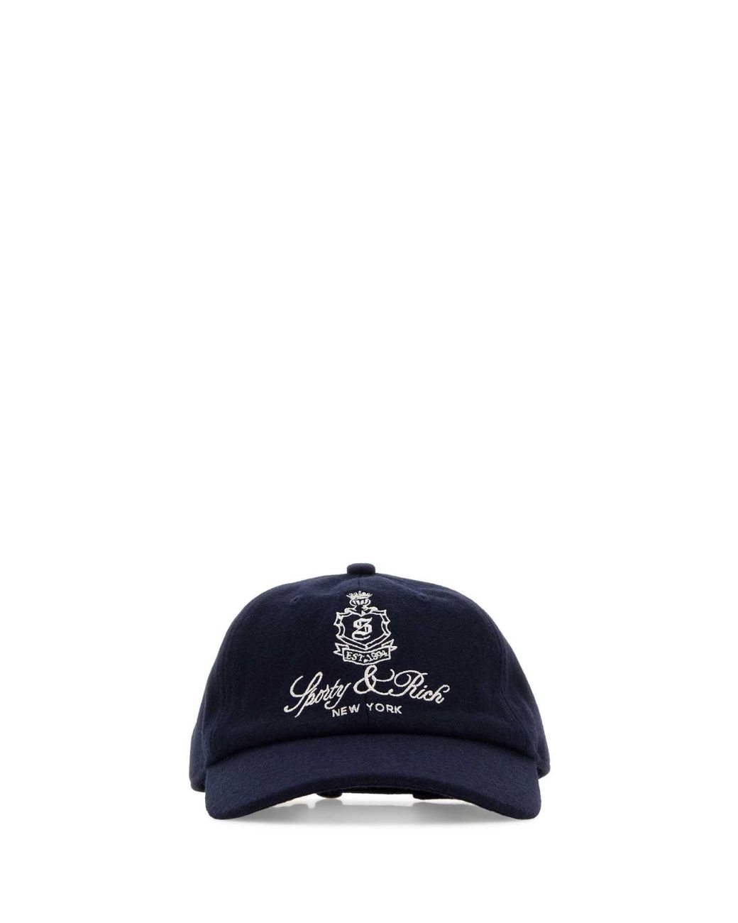 Sporty & Rich Navy Blue Wool Vendome Baseball Cap for Men | Lyst UK