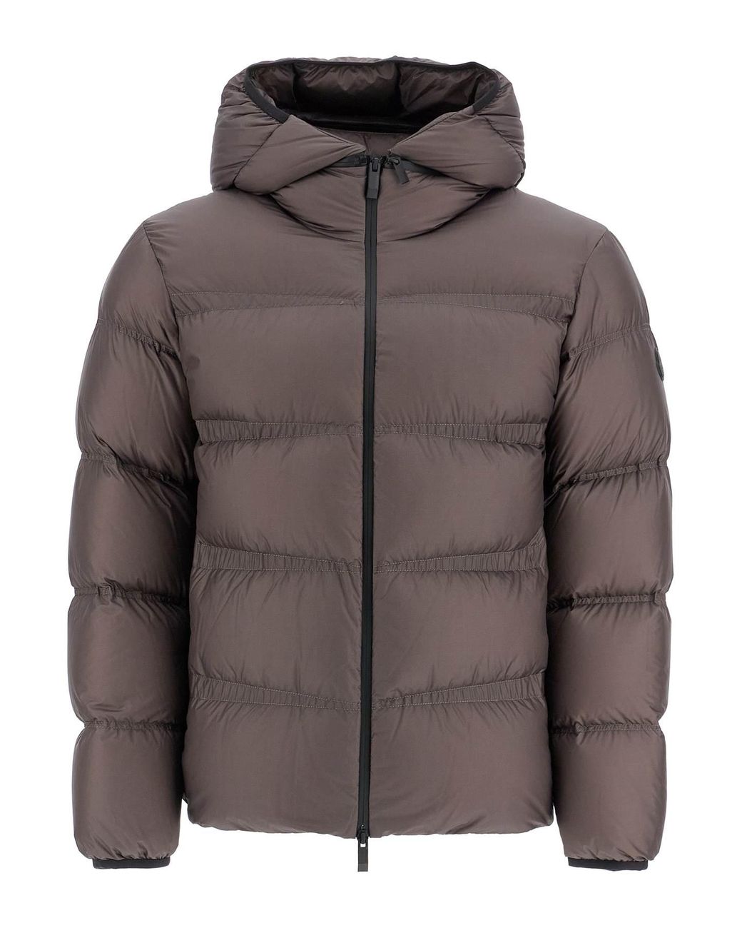 Moncler 'Masac Down Jacket With Det in Brown for Men | Lyst