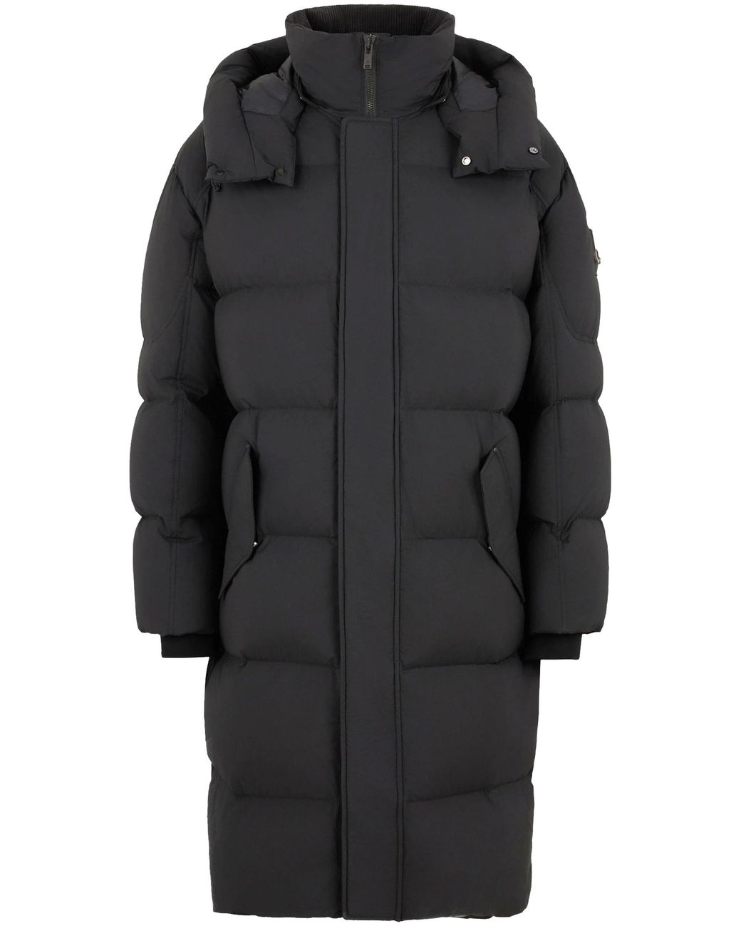 Moose Knuckles Everest Long Puffer Down Jacket in Black for Men | Lyst