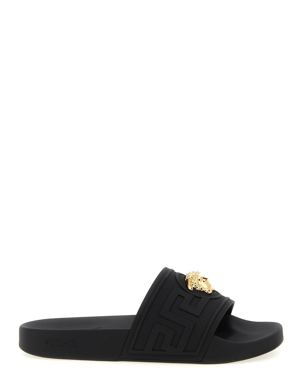 Versace 'La Medusa' Slides in Black for Men | Lyst