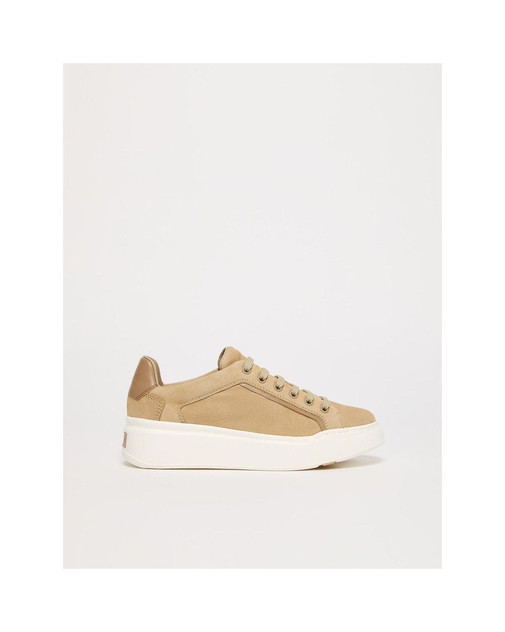 Max Mara Mxasupersuede Sneakers Arena in White | Lyst