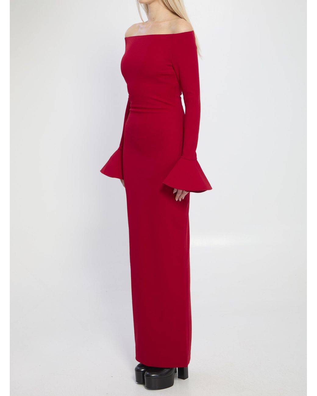 Solace London Anica Maxi Dress in Red | Lyst UK