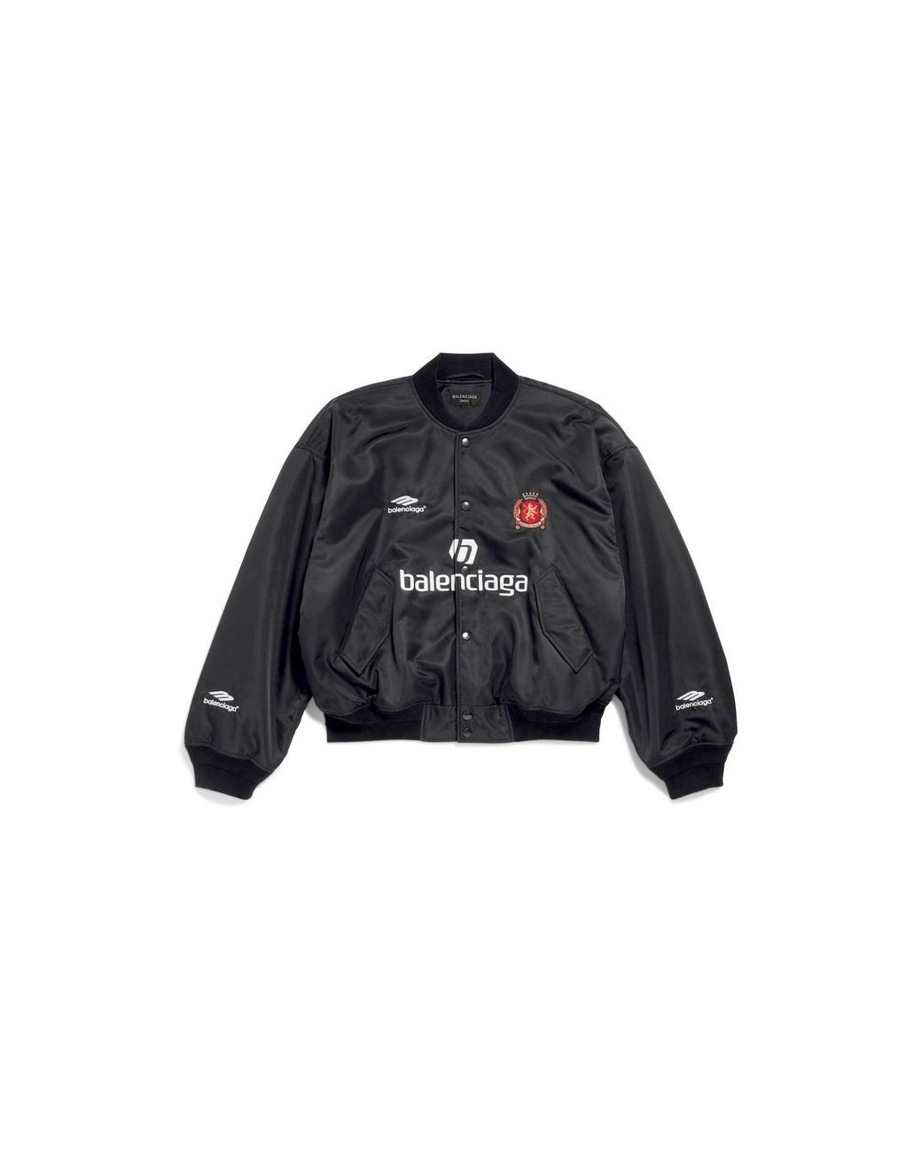 Balenciaga Soccer Varsity Jacket Black in Blue for Men | Lyst
