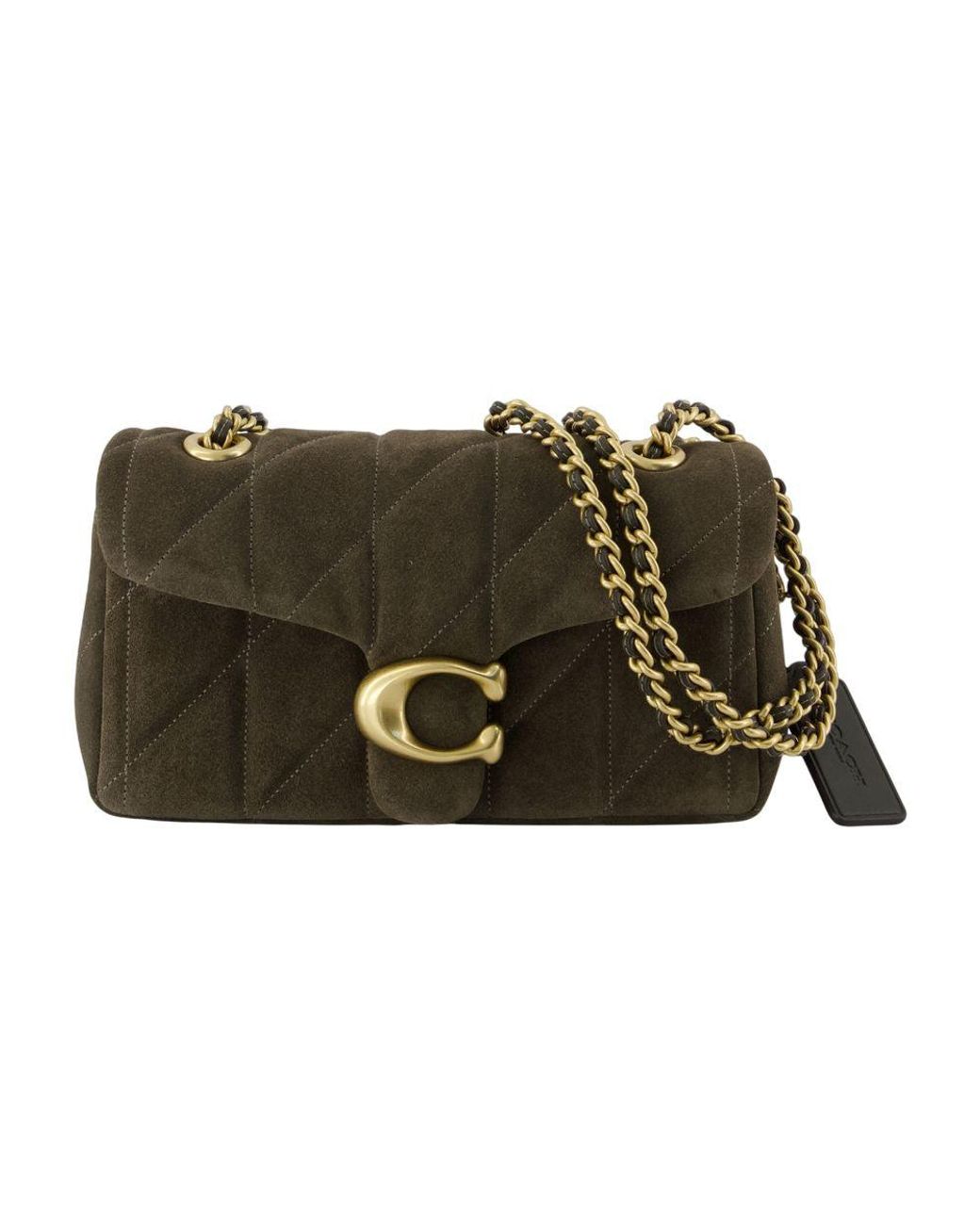 COACH Quilted Tabby 20 With Chain Shoulder Bag in Green | Lyst