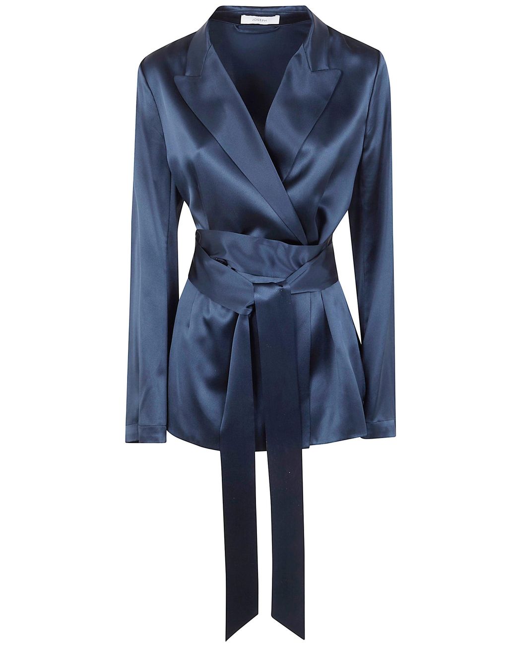 JOSEPH "Archer" Jacket Silk Satin in Blue | Lyst