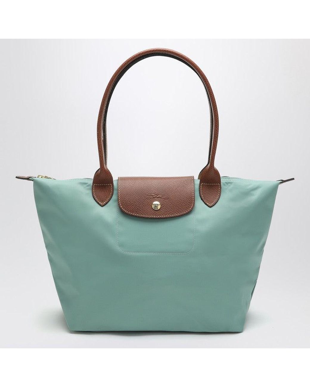 Longchamp Celadon Coloured Le Pliage Original M Bag in Green | Lyst