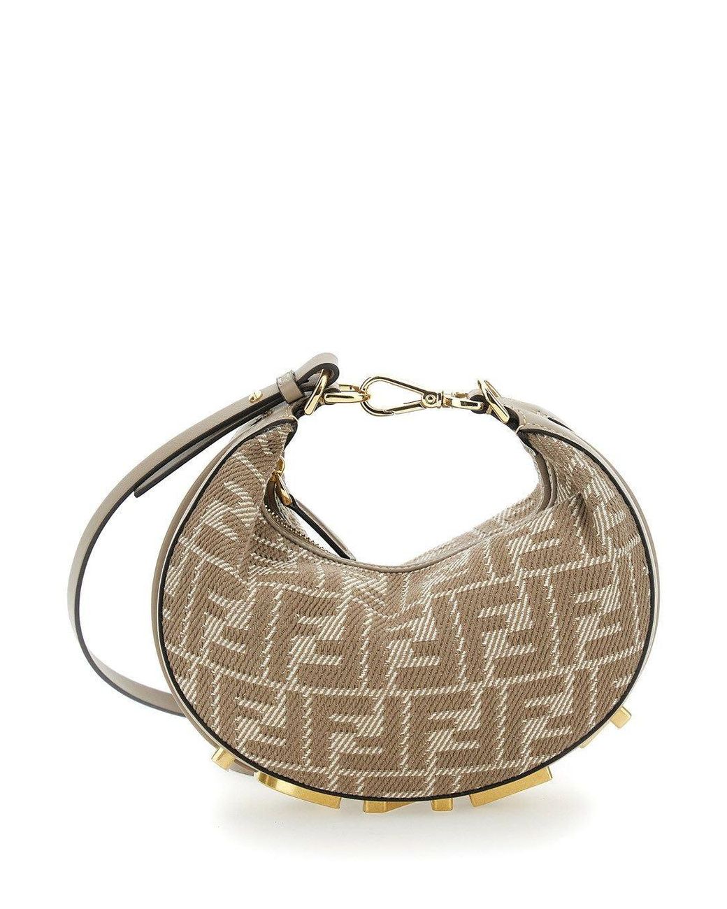 Fendi Graphy Mini Hobo Bag in Metallic | Lyst