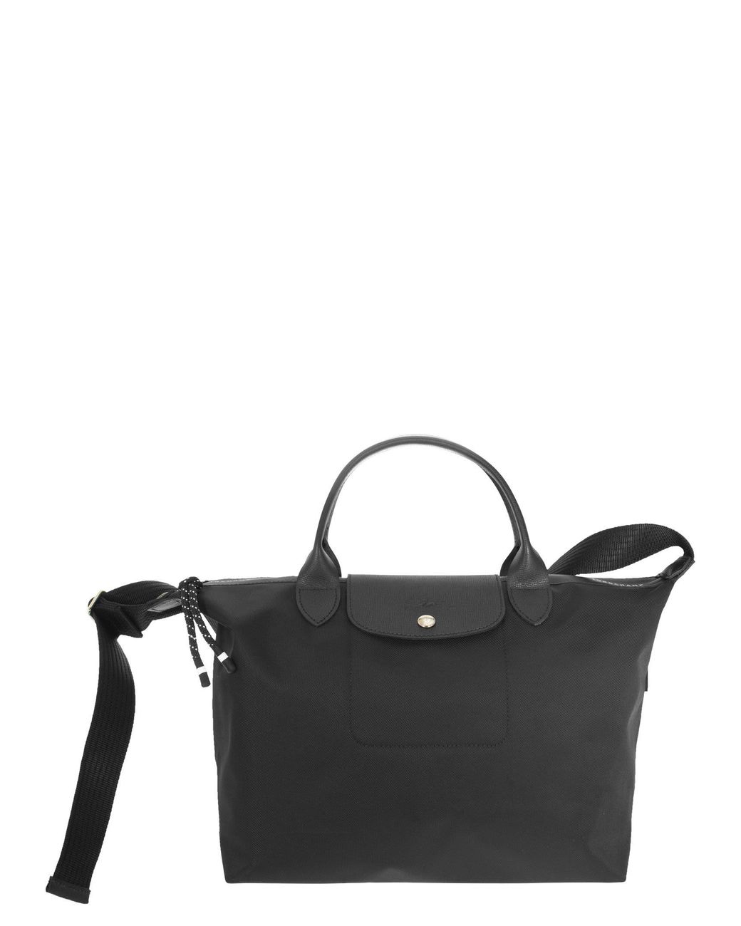 Longchamp Le Pliage Energy Bag With Handle M in Black | Lyst