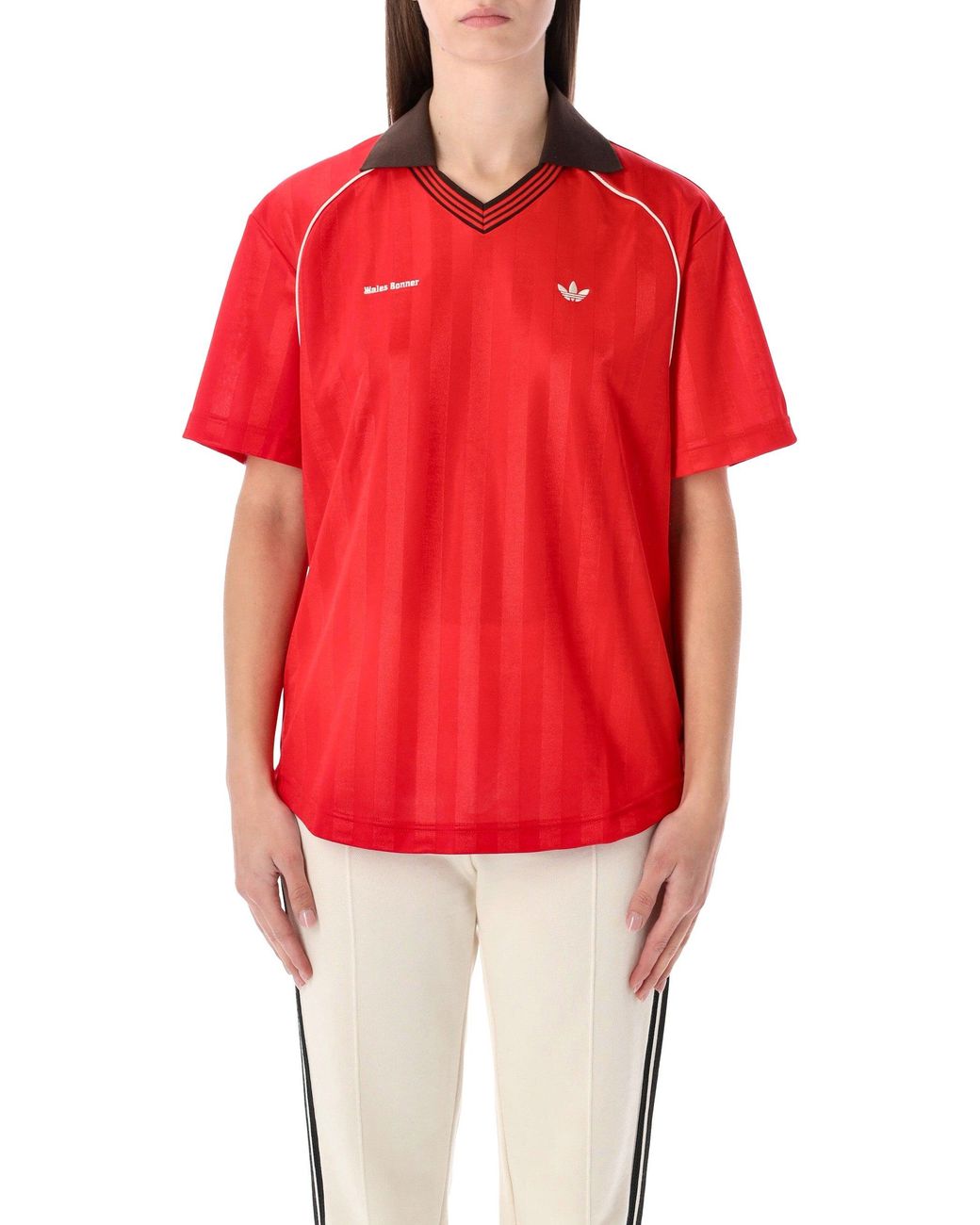 adidas Originals Wales Bonner Football Tee in Red for Men | Lyst UK