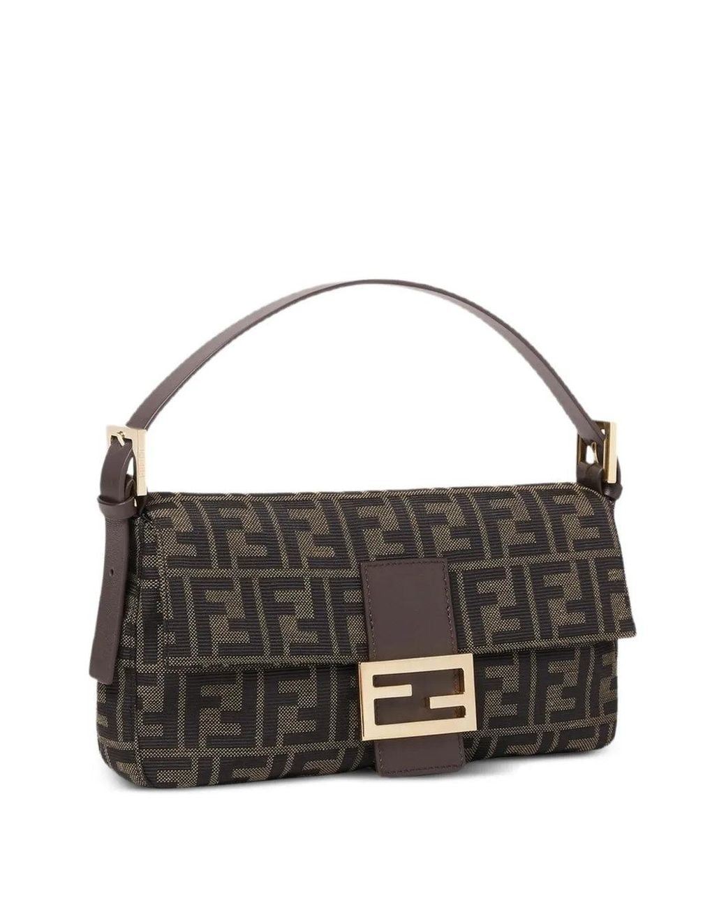 Fendi Baguette Ff-Jacquard Tote Bag in Grey | Lyst UK