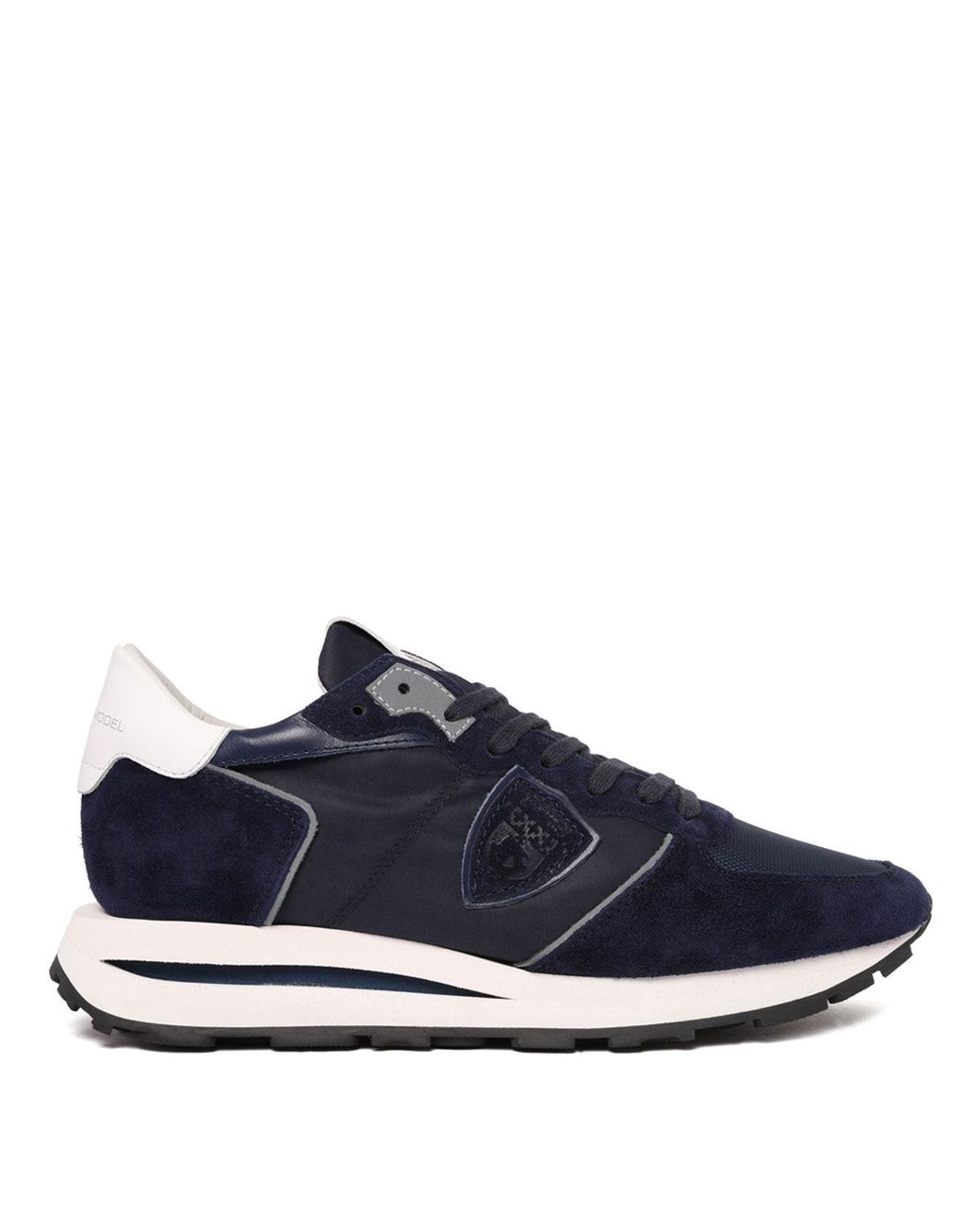 Philippe Model Mondial Bleu Leather Sneaker in Blue for Men | Lyst UK