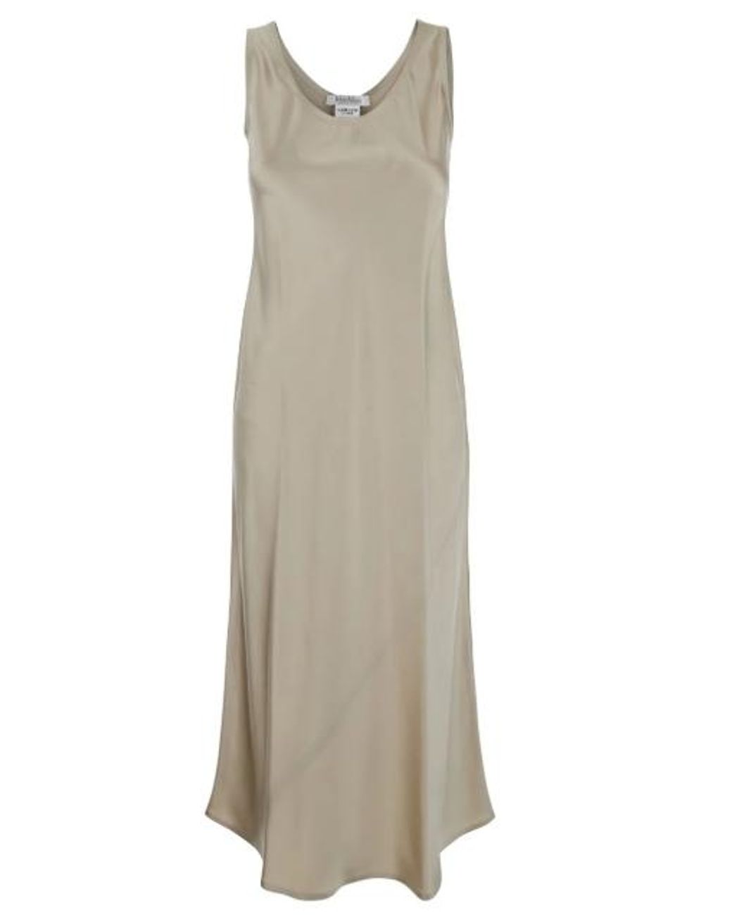 Max Mara Pure Silk Clothing Dresses in Natural | Lyst UK