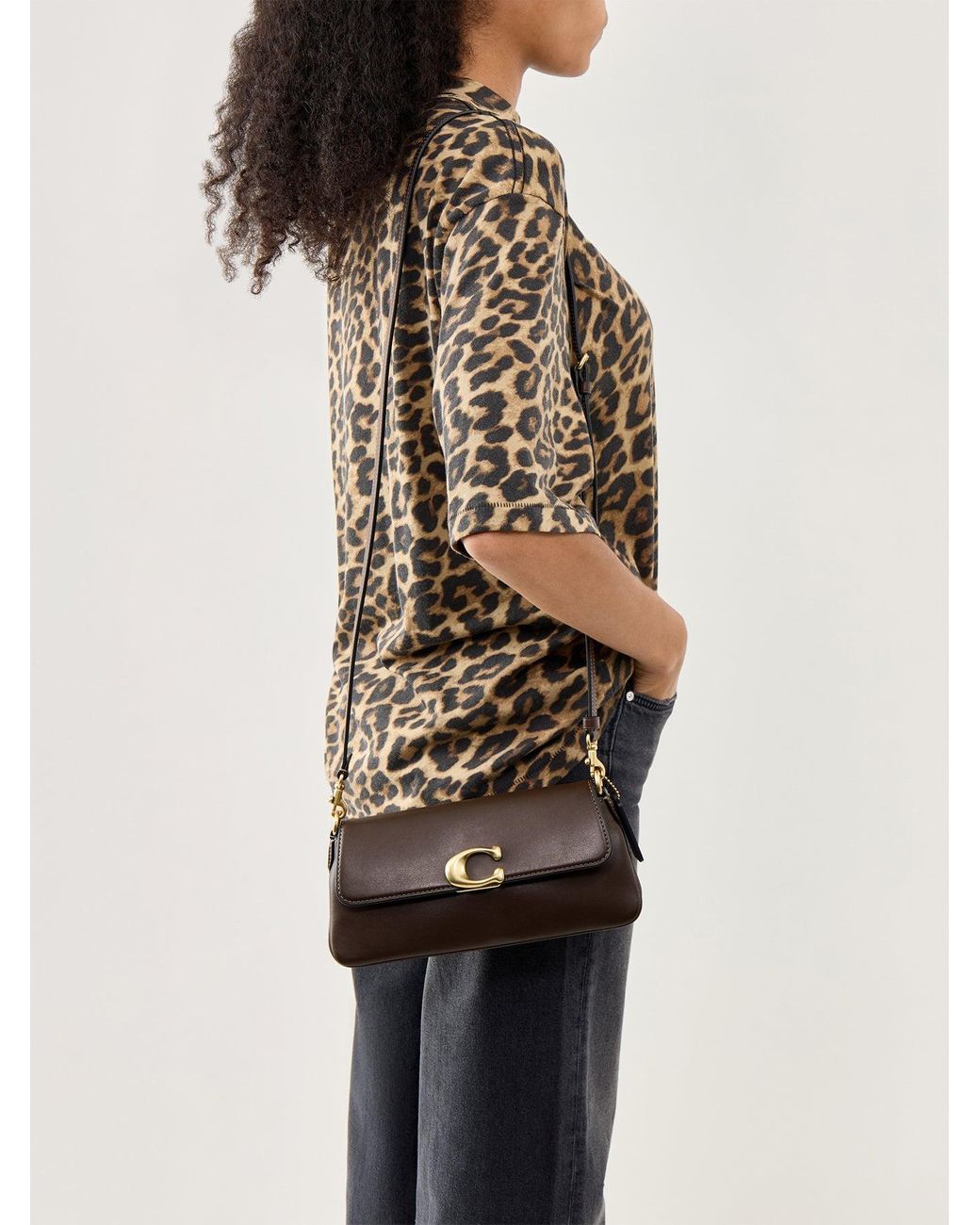 COACH Refined Calf Jet Shoulder Bag Maple in Natural | Lyst UK