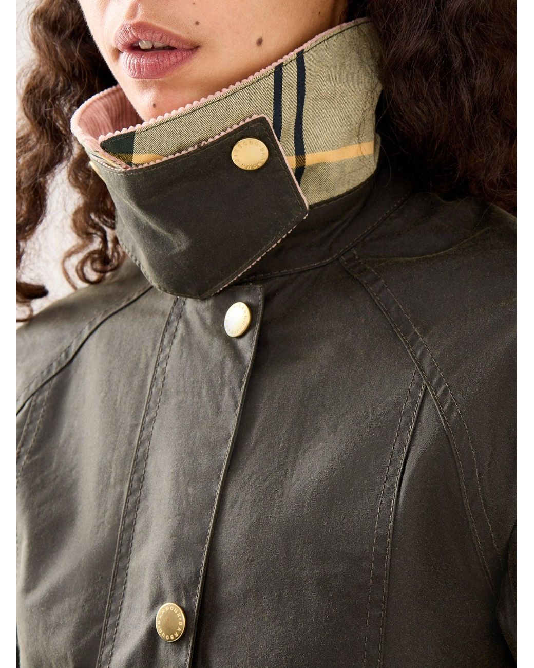 Barbour Cropped Beadnell Wax Jacket | Lyst UK