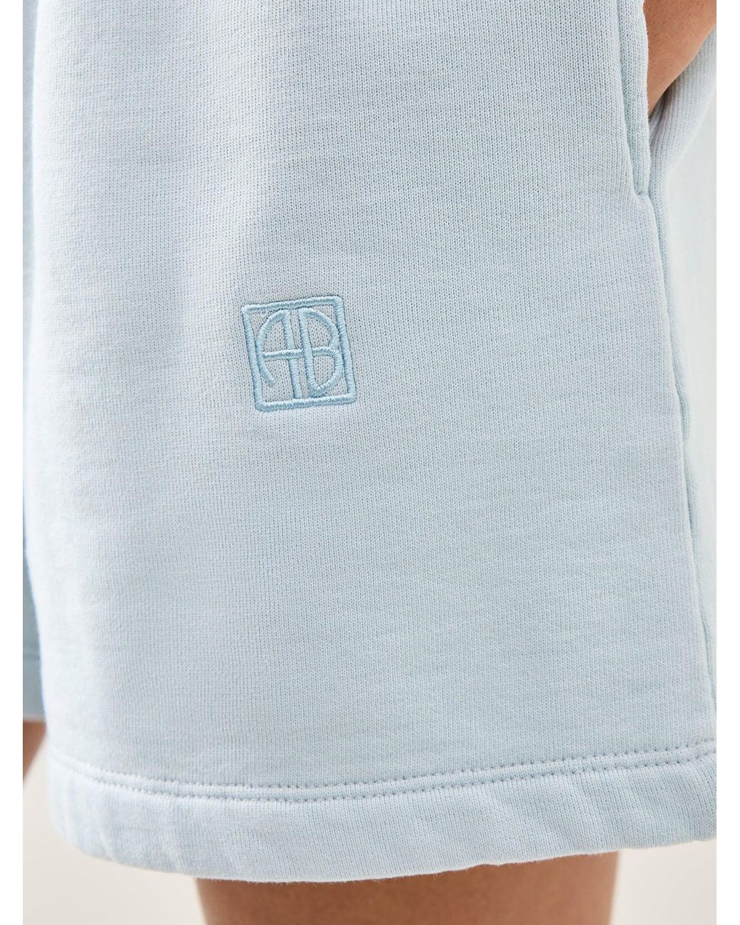 Anine Bing Kam Monogram Short in Blue | Lyst UK
