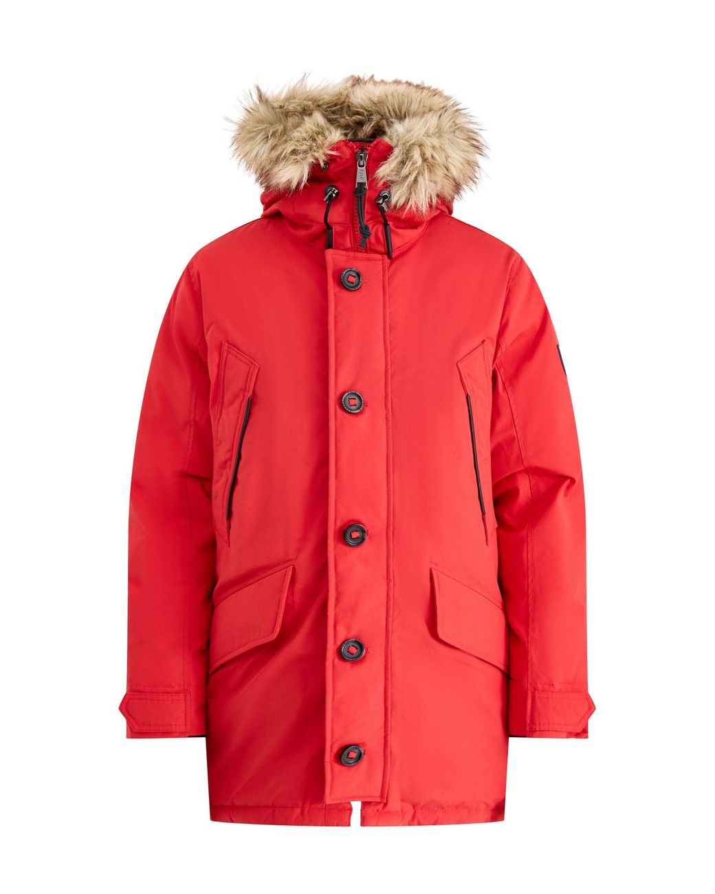 Polo Ralph Lauren Annex Insulated Faux Fur Hood Parka in Red for Men ...