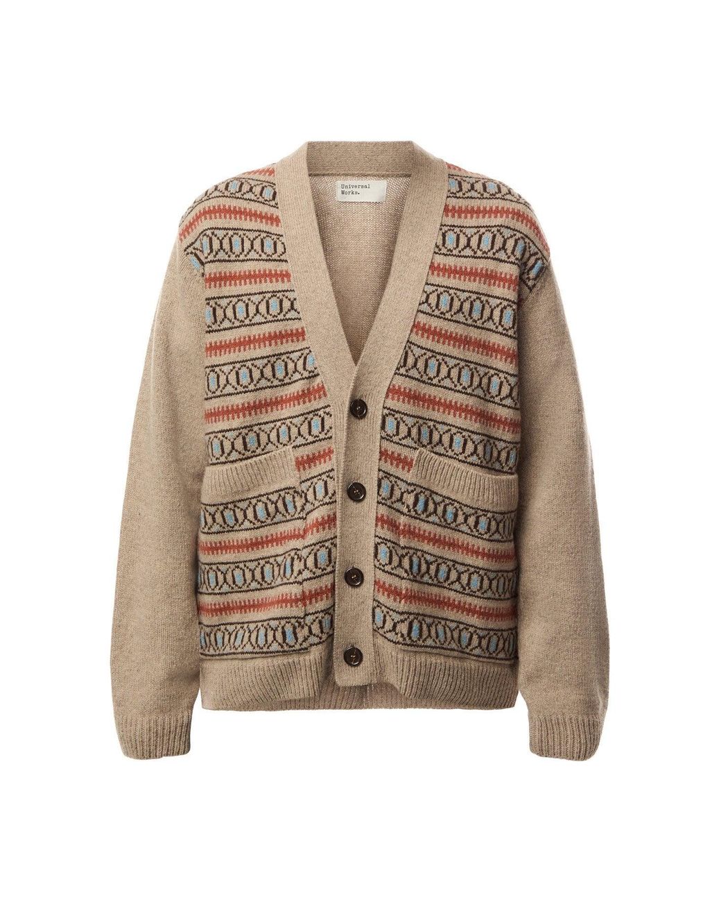 Universal Works Langdale V Neck Cardigan in Natural for Men | Lyst UK