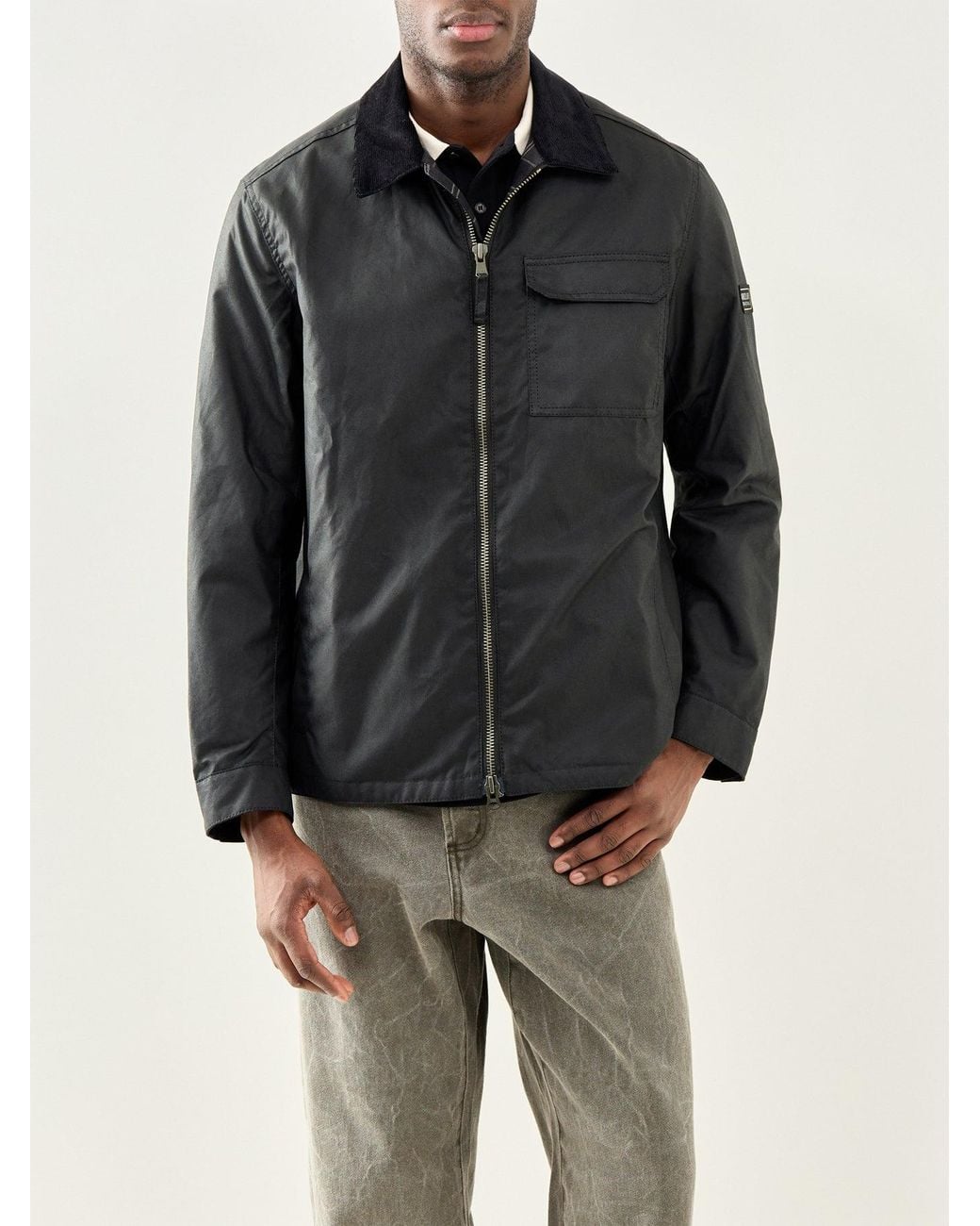 Barbour Maze Wax Jacket in Black for Men | Lyst UK