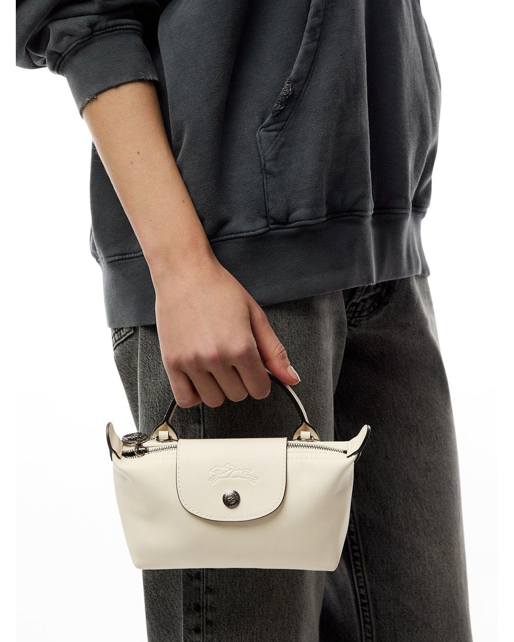 Longchamp Le Pliage Extra Small Pouch Bag in Black | Lyst UK