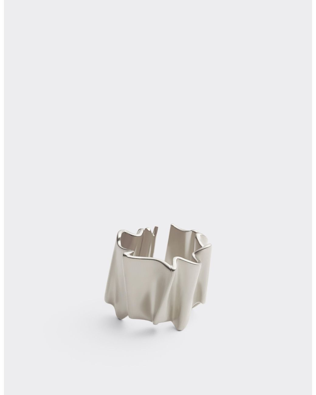 Ferrari Brass Ring With Satin Palladium Finish in White | Lyst