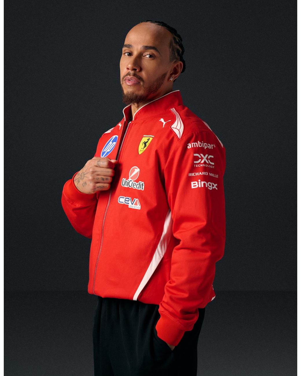Ferrari Replica Drivers Authentic 2026 Bomber Jacket Puma For Scuderia ...